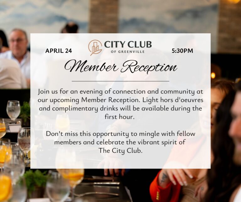 Member Events - City Club Greenville